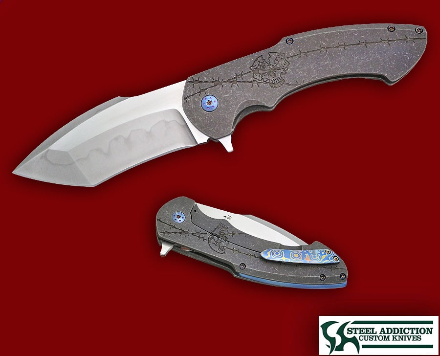 Rick Barrett Dress Fallout Flipper - Steel Addiction Knives