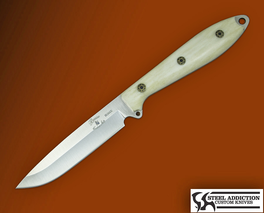 Busse Custom Shop Steak Knife In ELMAX - Steel Addiction Knives