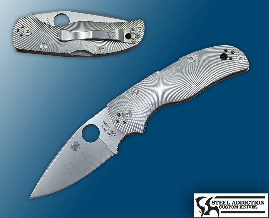 Spyderco Native 5 Fluted Titanium - Steel Addiction Knives