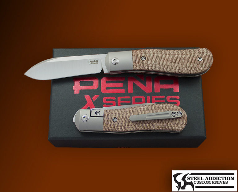 Pena Knives X-Series Dogleg Jack Front Flipper - Steel Addiction Knives