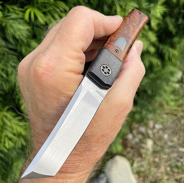 Jared Oeser TACHI Front Flipper In Zirconium & Ironwood - Steel ...
